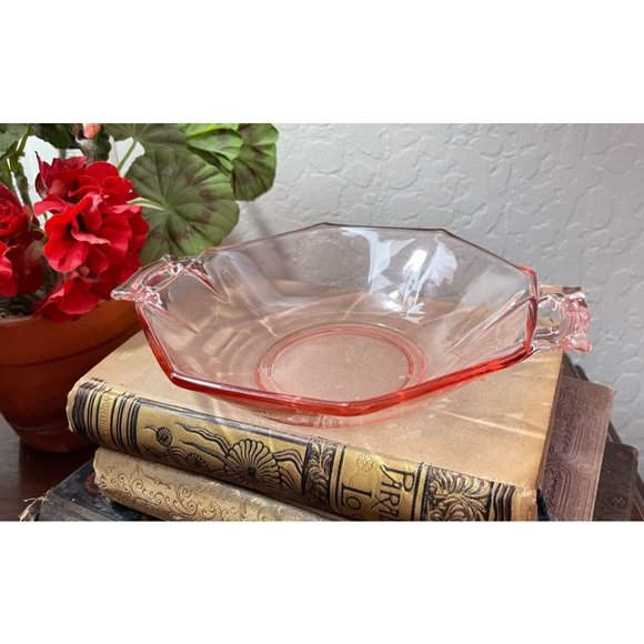Unmarked | Dining | Vintage Pink Depression Glass Octagon Serving ...